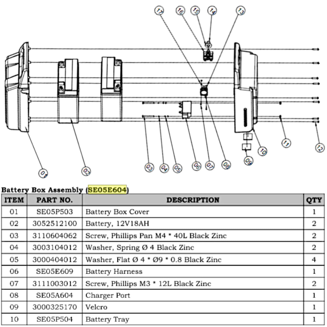 Golden LiteRider Battery Pack | ESAX12006 | GL110, GL111, GL140, GL141 ...